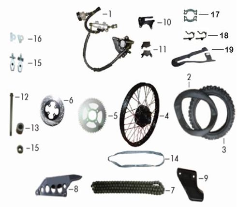 Rueda Y Freno Trasero